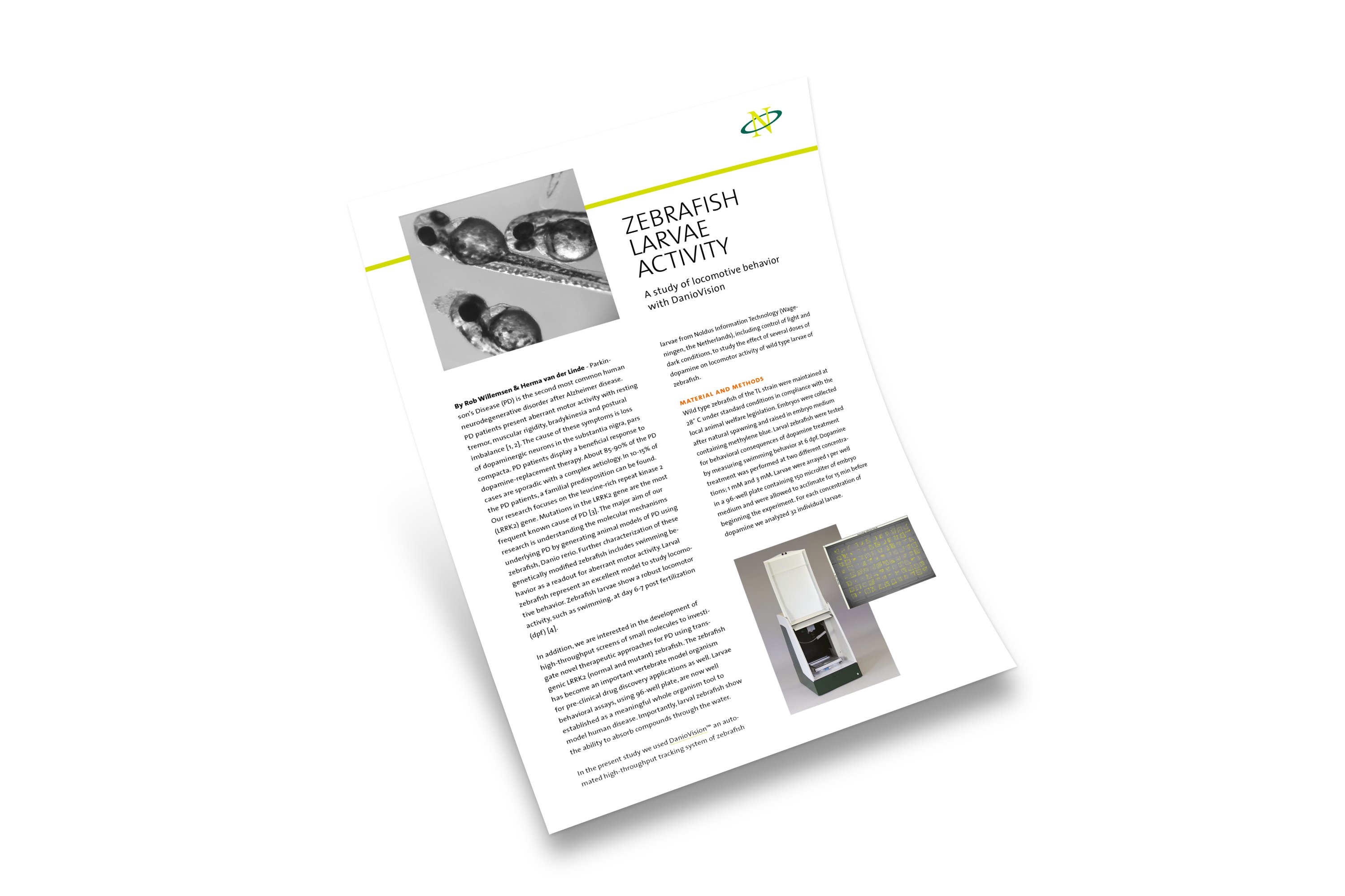 DanioVision for high throughput zebrafish tracking - website