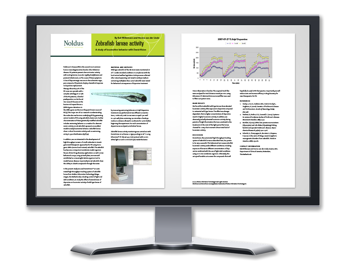 DanioVision for high throughput zebrafish tracking - website